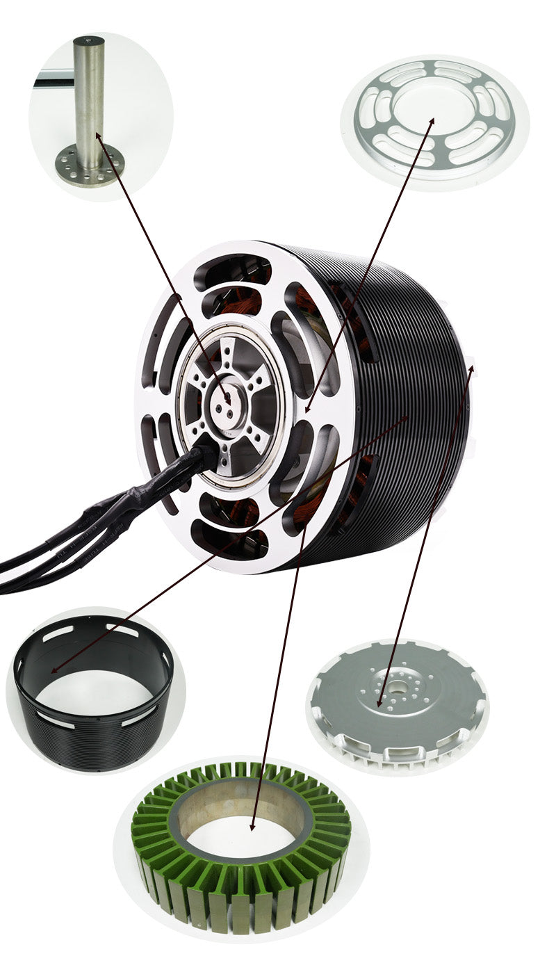MP240150 100kw 230kgThrust Outrunner Brushless Motor for Big Plane/Car ...